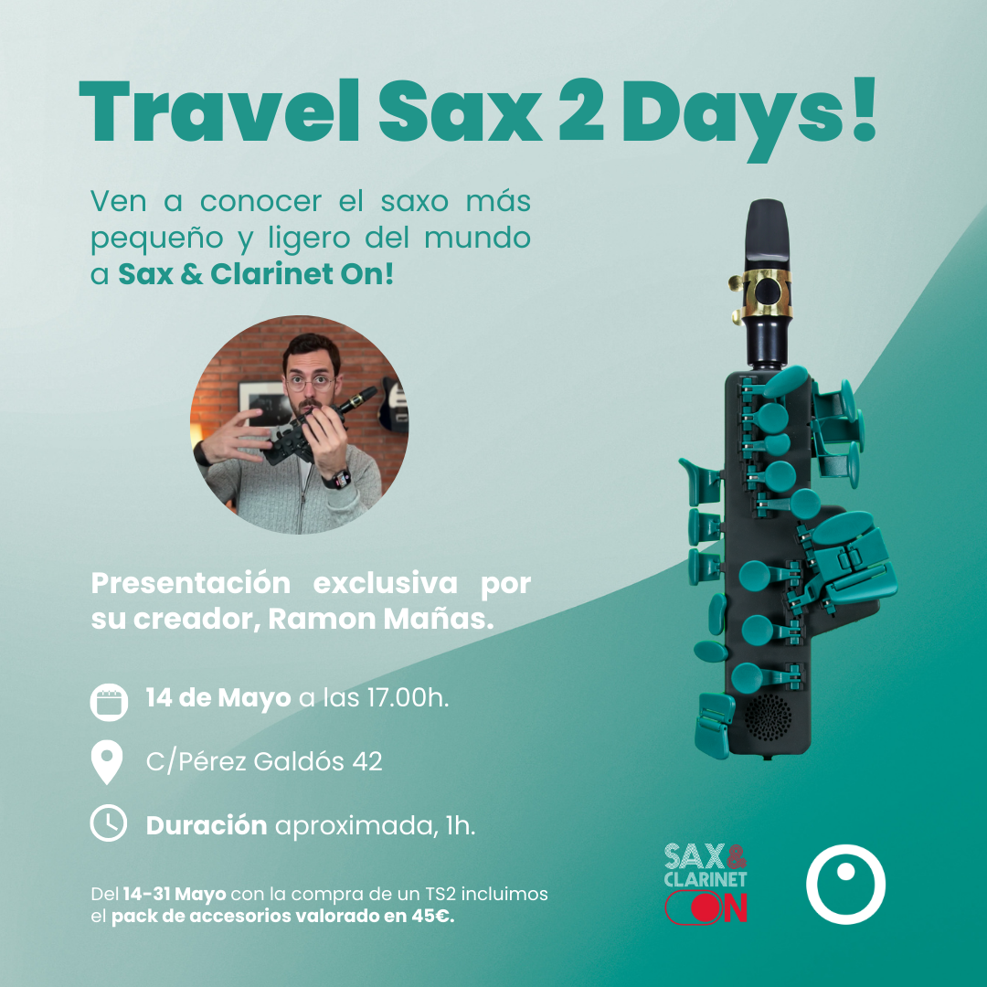 Travel Sax 2 days en Sax&Clarinet On! - Odisei Music